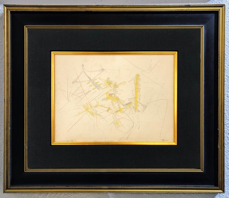 Roberto Matta - THE MIND BEATENS (ORIGINAL DRAWING) For Sale at 1stDibs