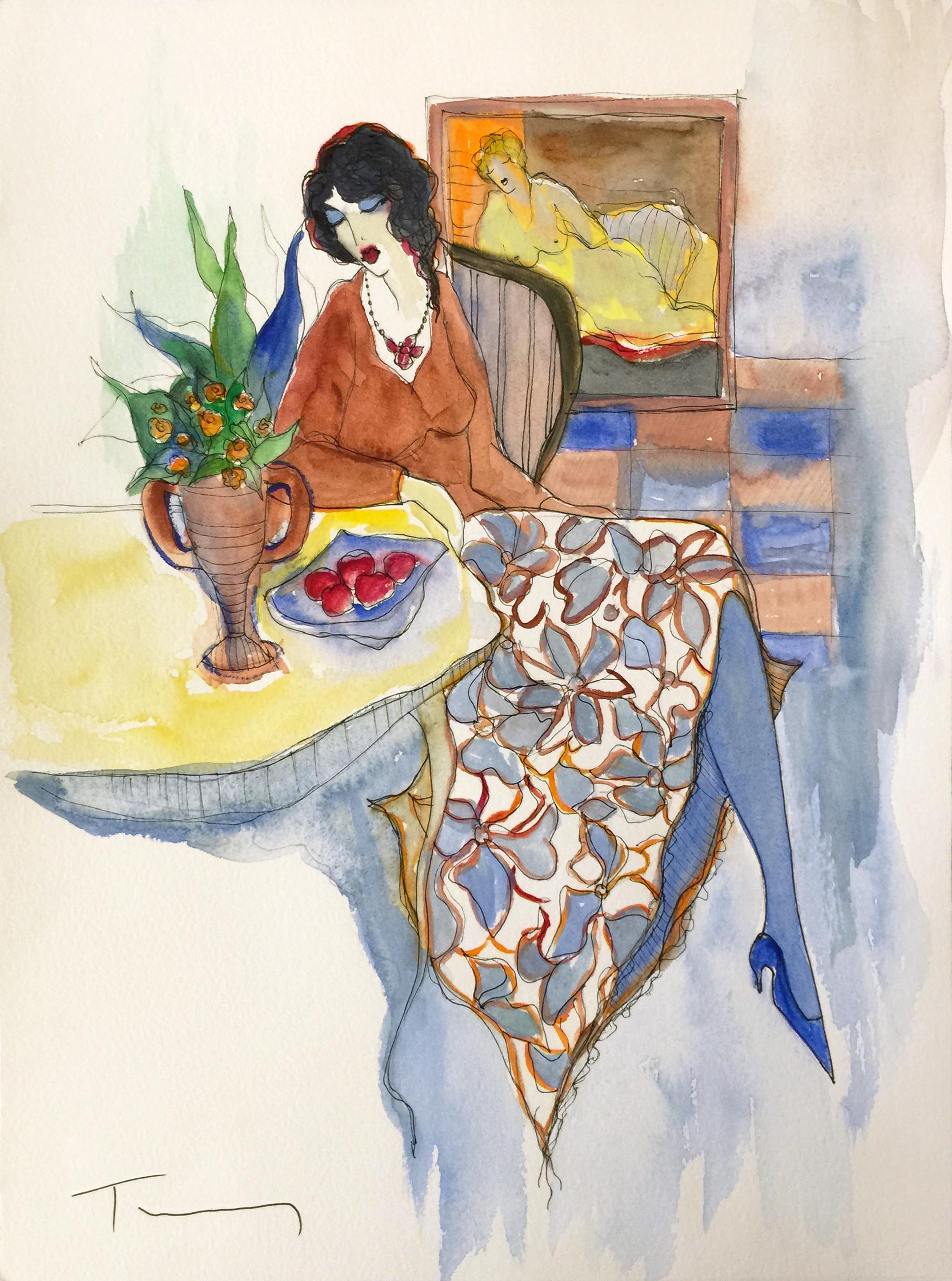 Eugene Berman - Leptis Magnus: Columns of the Theatre and Statues For ...