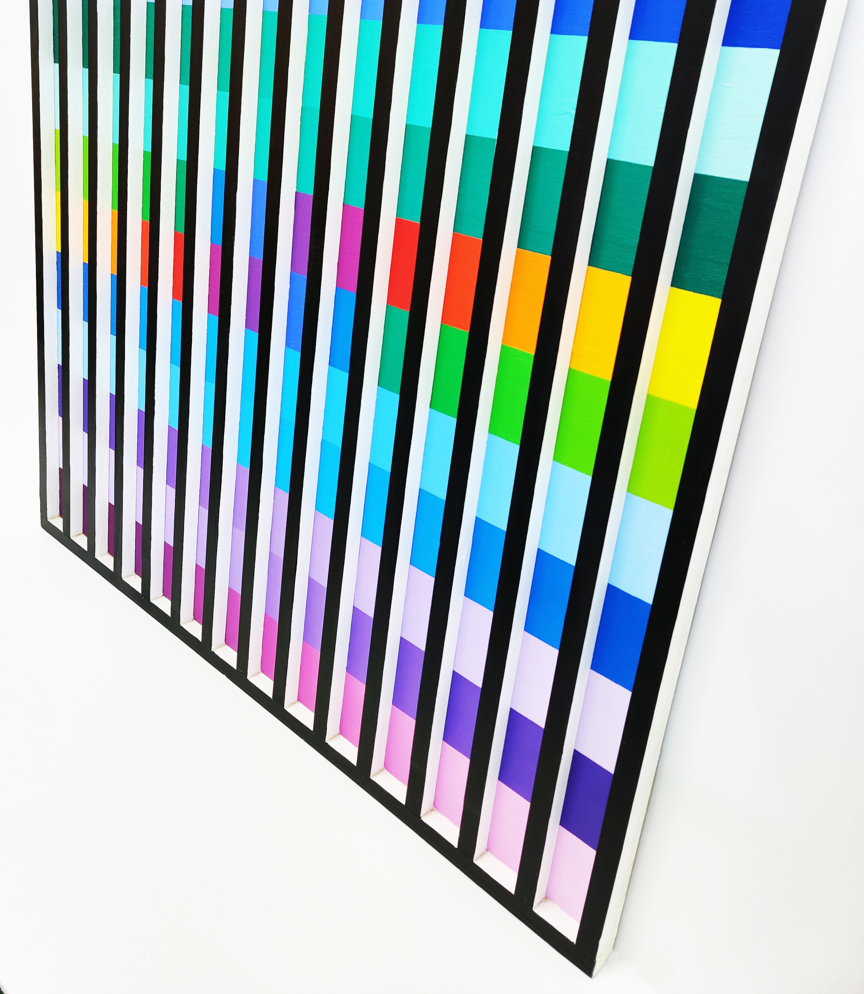 Stan Slutsky - RHYTHM I (DIMENSIONAL HAND PAINTED WOOD) at 1stDibs