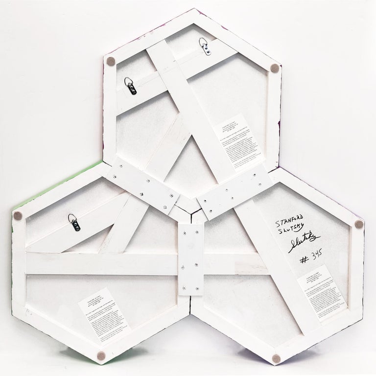 Stan Slutsky - THREE CUBES (CUSTOM WOOD PAINTING) For Sale at 1stDibs