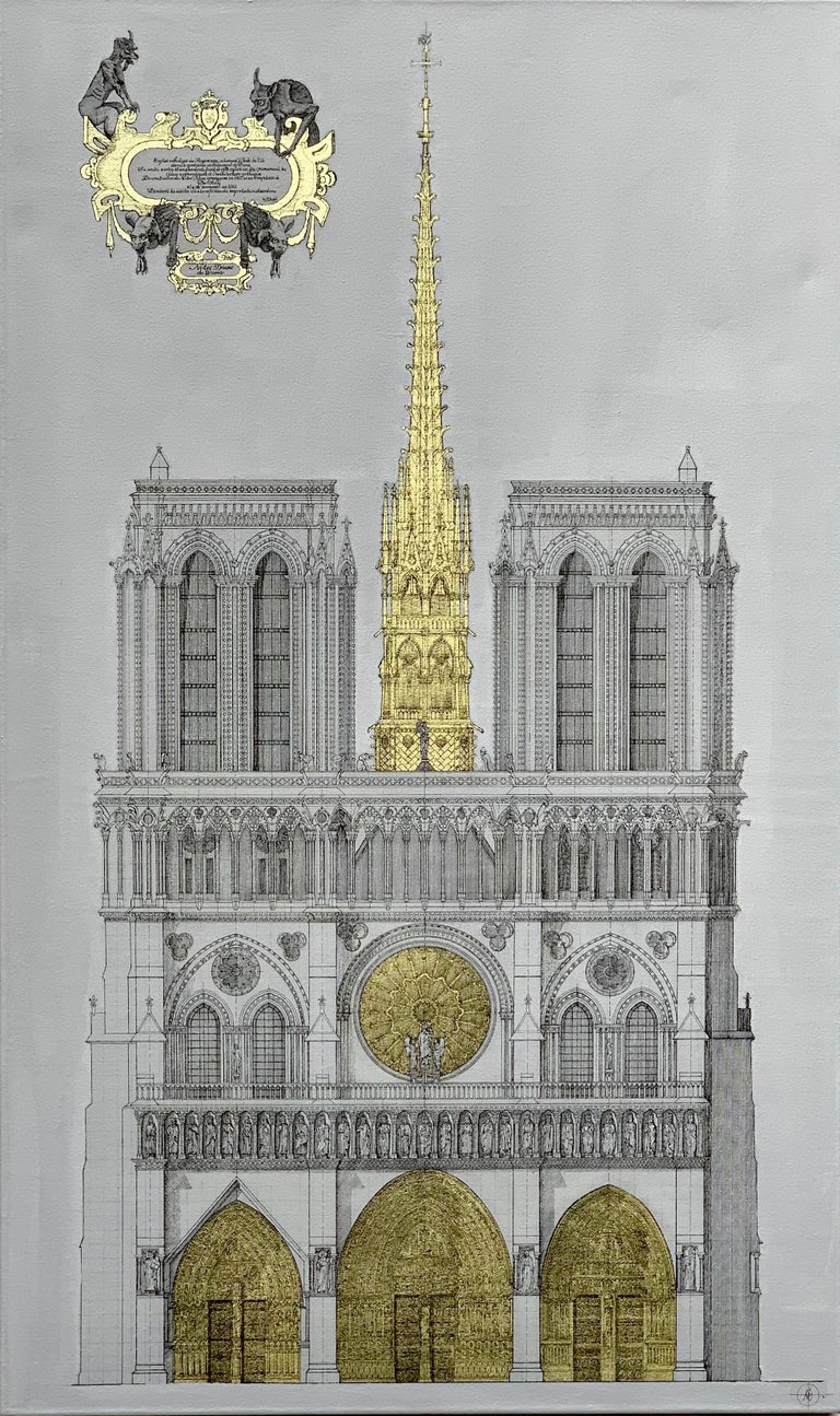 Marco Araldi - Notre Dame - contemporary technical drawing architecture ...