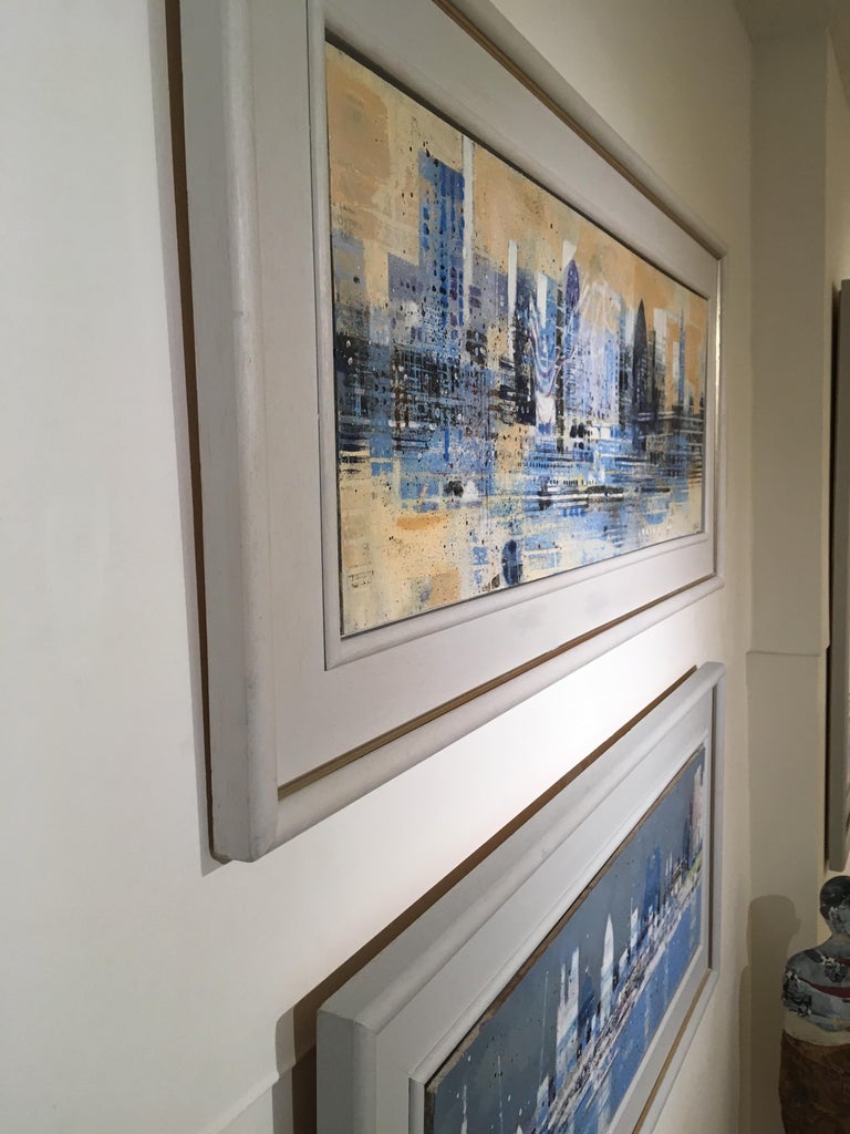 Brian Elwell - Blue Thames - panoramatic landscape cityscape London ...