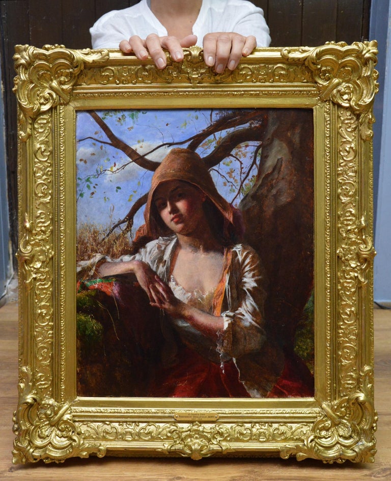 Frederick Smallfield - A Country Lass - 19th Century Pre-Raphaelite ...