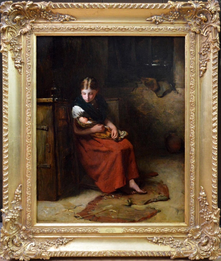 Frank Holl RA - Little Mother - 19th Century Victorian Realism Oil ...