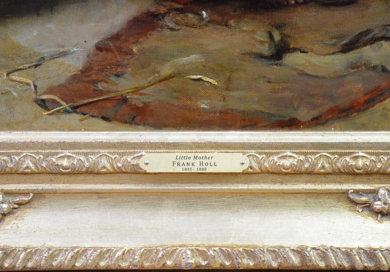 Frank Holl RA - Little Mother - 19th Century Victorian Realism Oil ...