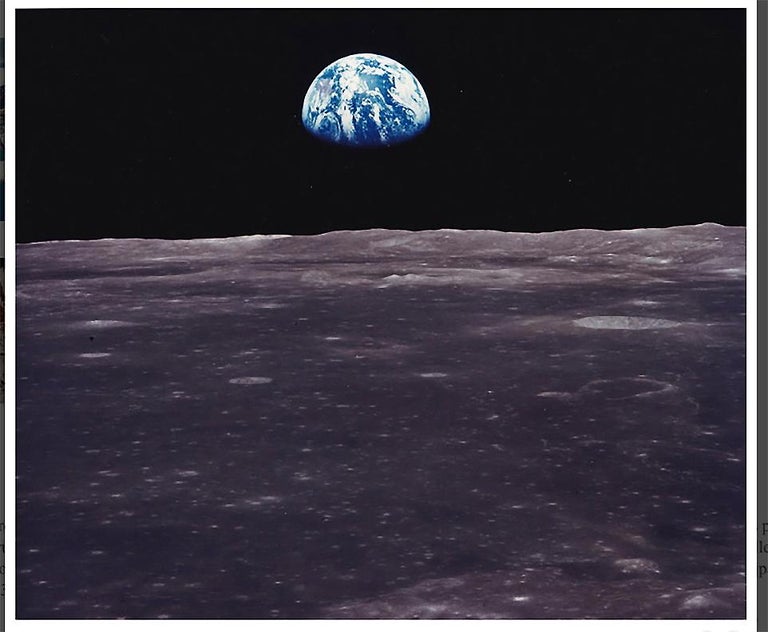 Unknown - Earth Rise by Neil Armstrong, Apollo 11 Moon Mission, Red ...