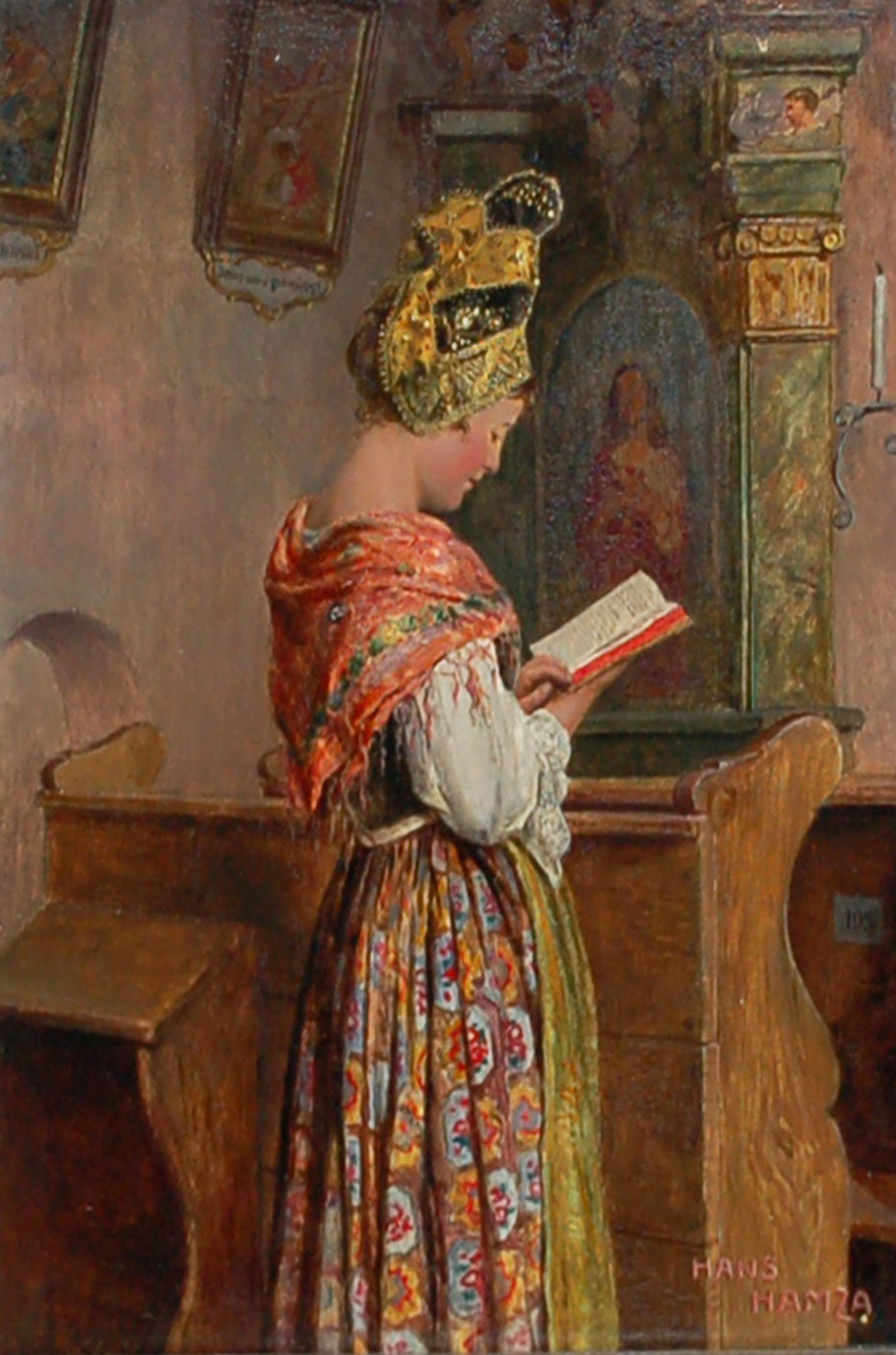 Hans Hamza - A Reading Beauty at 1stDibs