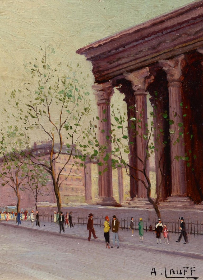 A Lauff - "At the Madeleine, Paris" by A. Lauff, France, impressionist ...
