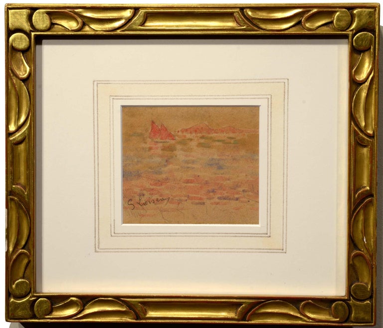 Gustave Loiseau - Red Sails, French, watercolour, South of France ...