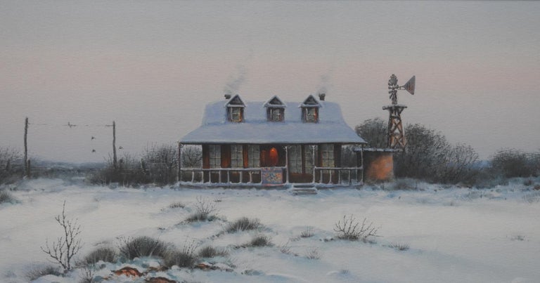 Arturo Mercado - "Texas Ranch in Snow" #2 Texas Hill Country in Snow at ...