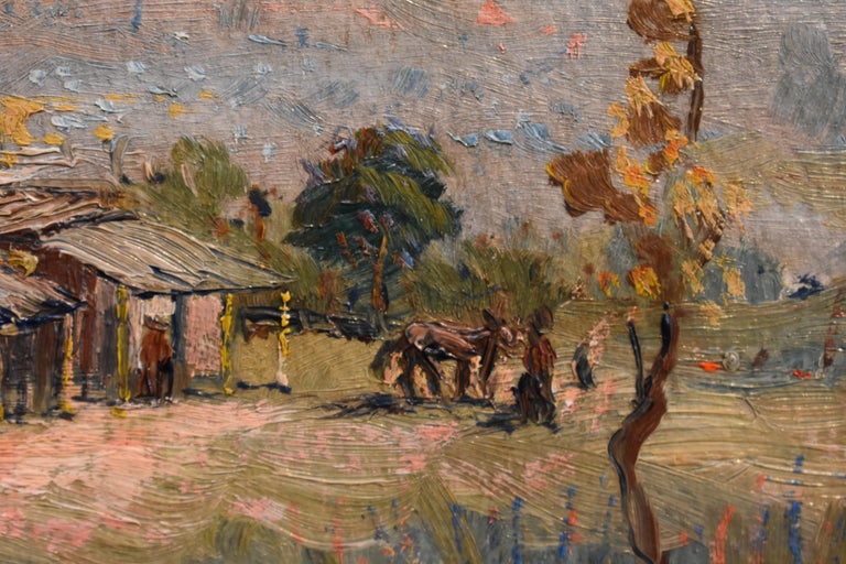 Paul Schumann - Pair Early New Mexico Landscapes with Structures Heavy ...