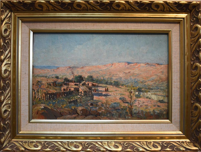 Paul Schumann - Pair Early New Mexico Landscapes with Structures Heavy ...