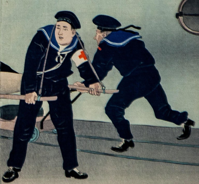 Kiyochika Kobayash - Struggle at Hatsusekan at Port Arthur ( Ryojun Ko ...