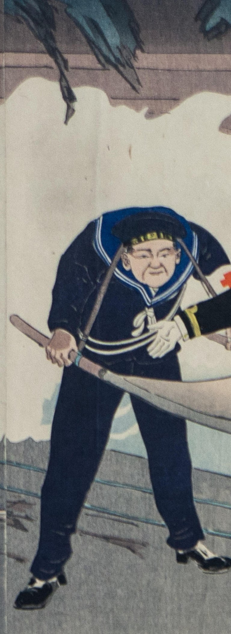 Kiyochika Kobayash - Struggle at Hatsusekan at Port Arthur ( Ryojun Ko ...