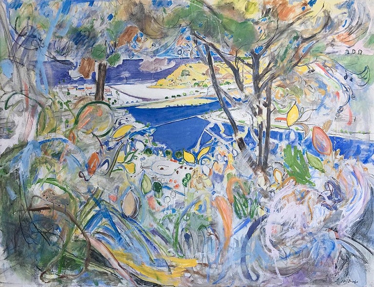 Neil Brooks - Neil Brooks "Dog Beach" Landscape Painting For Sale at ...