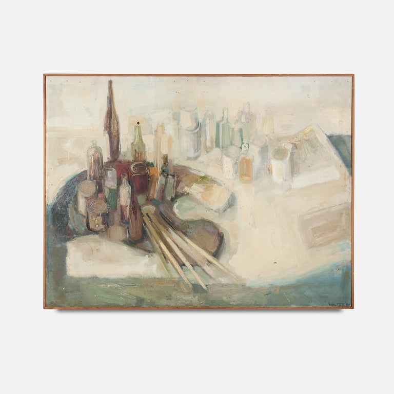F Walter - Large painting of an Artists Palette at 1stDibs