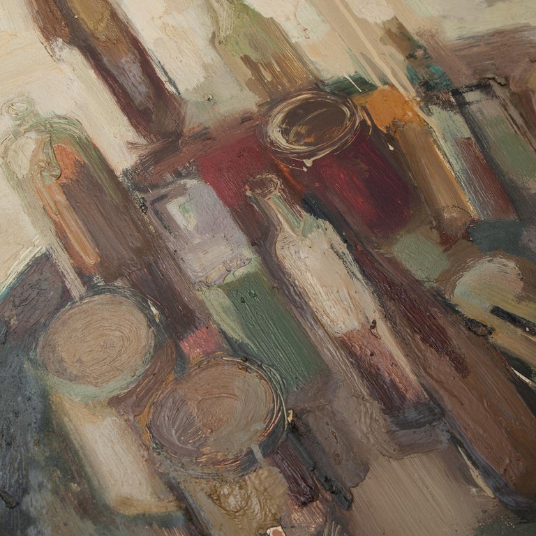 F Walter - Large painting of an Artists Palette at 1stDibs