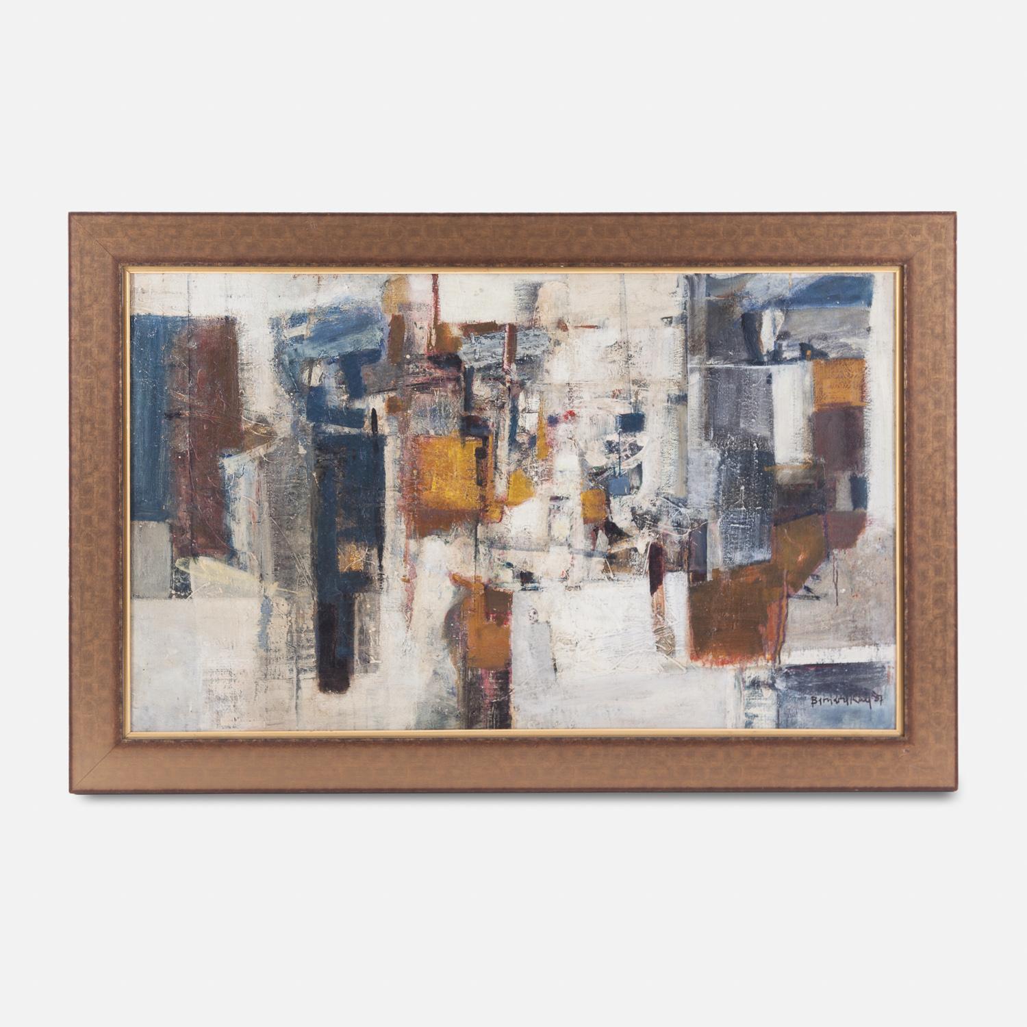 Bernard Kay - Interior Blue and Yellow For Sale at 1stDibs