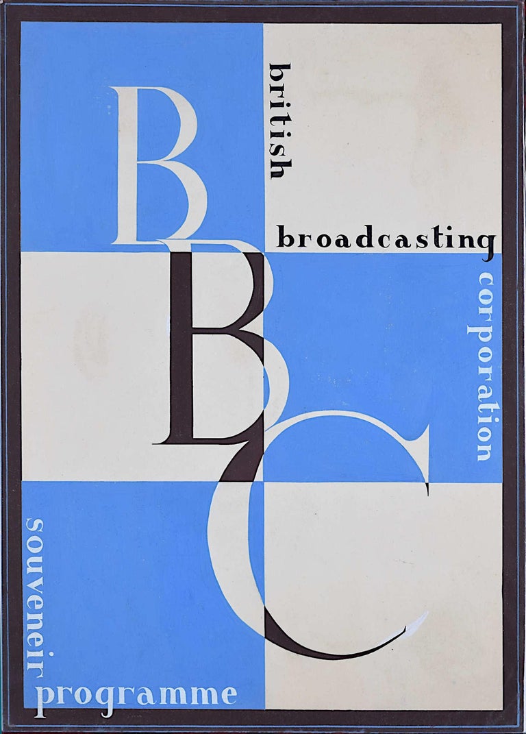 Unknown - c. 1930s BBC Souvenir Programme Art Deco design gouache ...