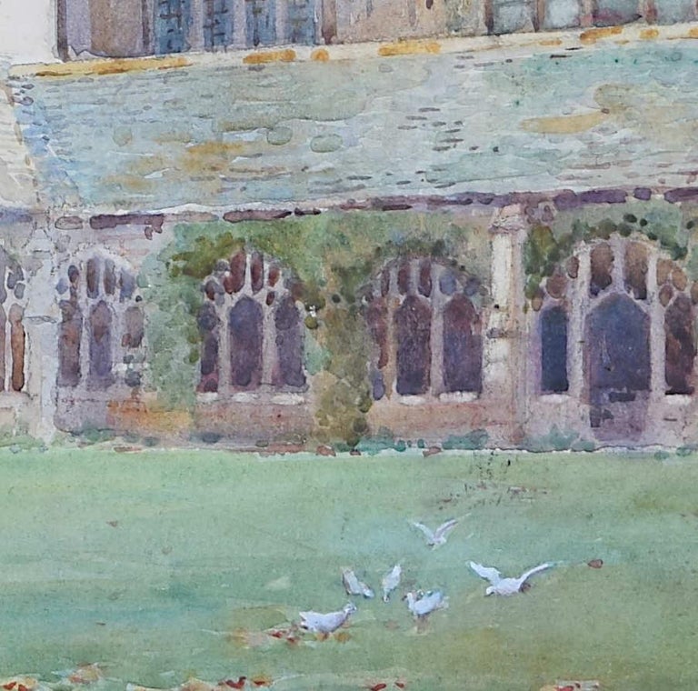 William Matthison - William Matthison: The Cloisters, New College, Oxford watercolour For Sale ...