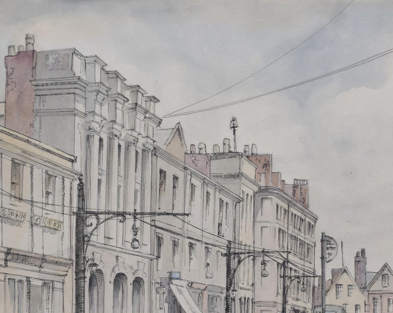 Louis Osman - Queen Street, Exeter watercolour by Louis Osman FRIBA For ...