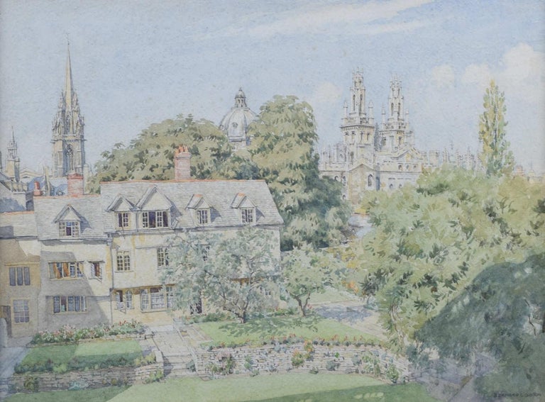Bernard Cecil Gotch - Queen's College, Oxford watercolour by Bernard ...