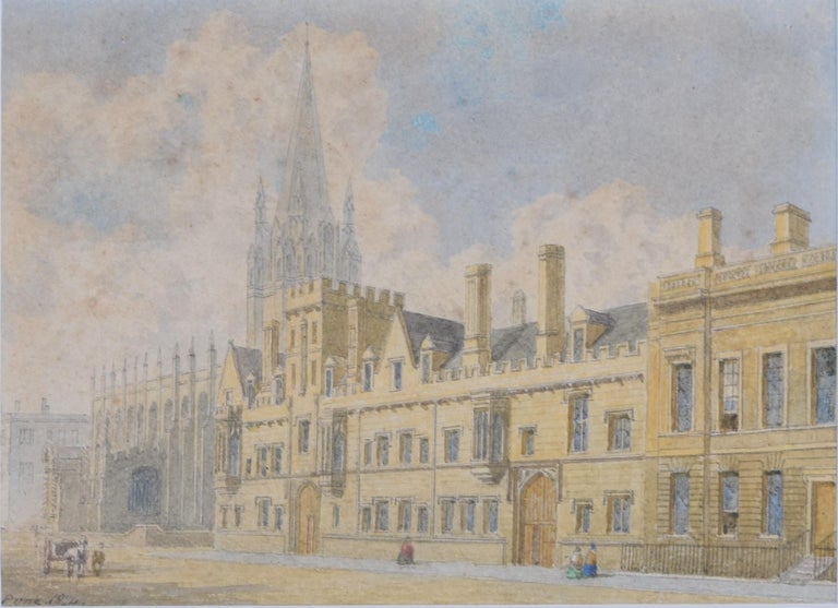 George Pyne - Oxford High Street with St Mary's Church Spire ...