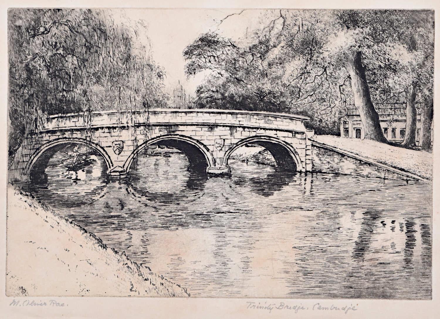 Mabel Oliver Rae - Christ Church Oxford College University etching c ...