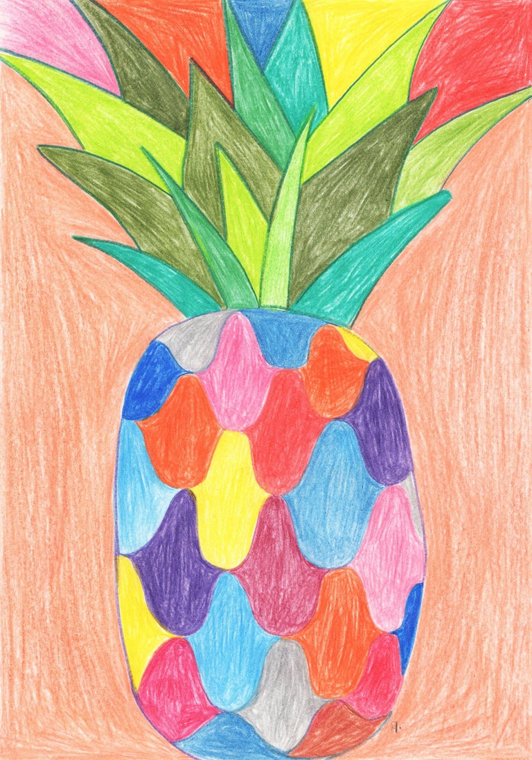 Anton Maliar - Pineapple, Drawing, Pencil/Colored Pencil on Paper For ...