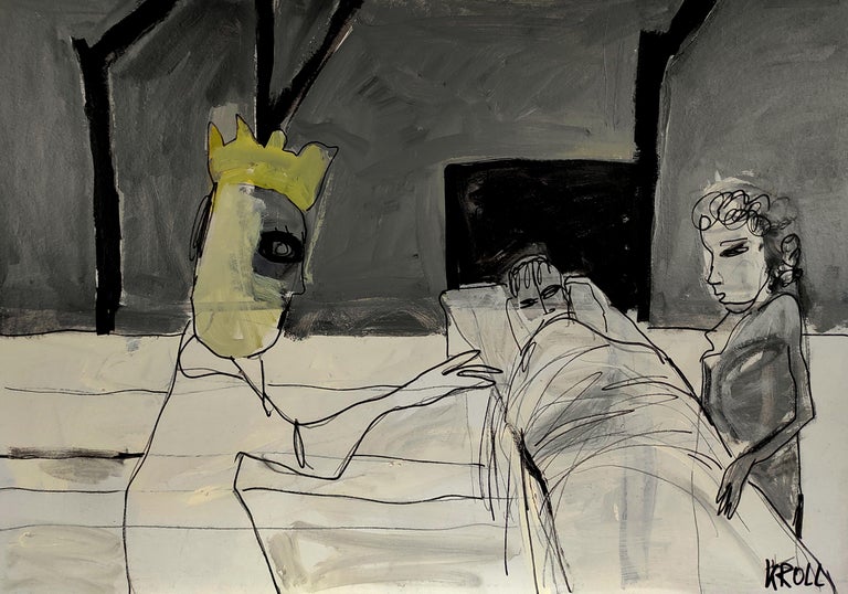Barbara Kroll - Parting, Drawing, Pencil/Coloured Pencil on Paper For ...