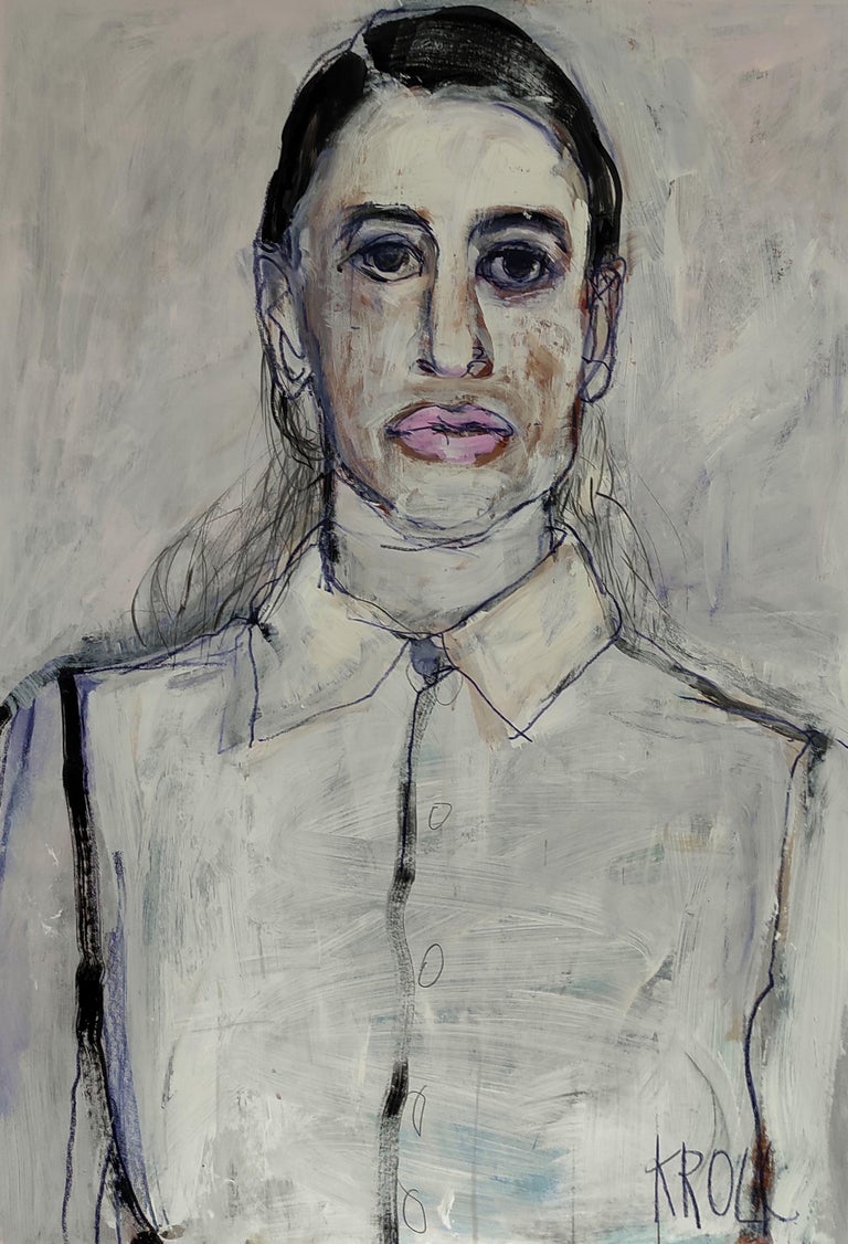 Barbara Kroll - Woman V, Drawing, Pencil/Colored Pencil on Paper For ...