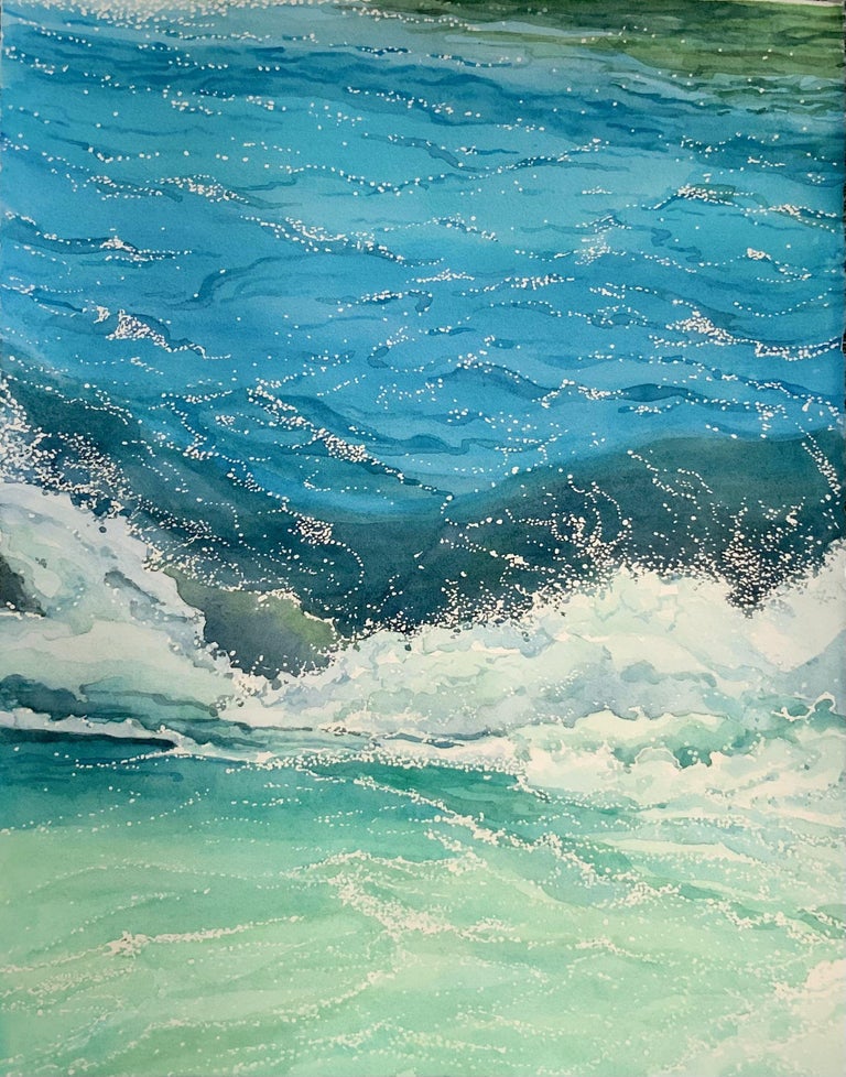 Abstract Watercolor Artwork River Waves