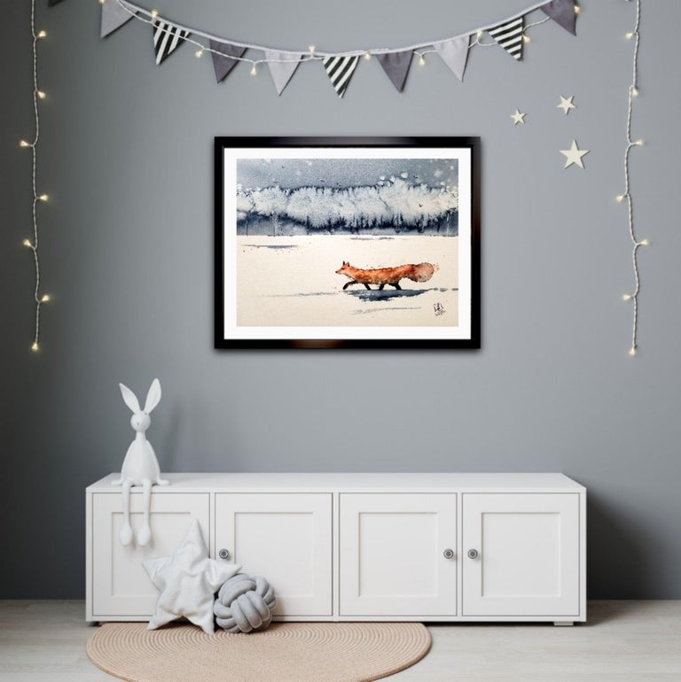 Jim Lagasse - The Fox Run, Painting, Watercolor on Watercolor Paper For ...