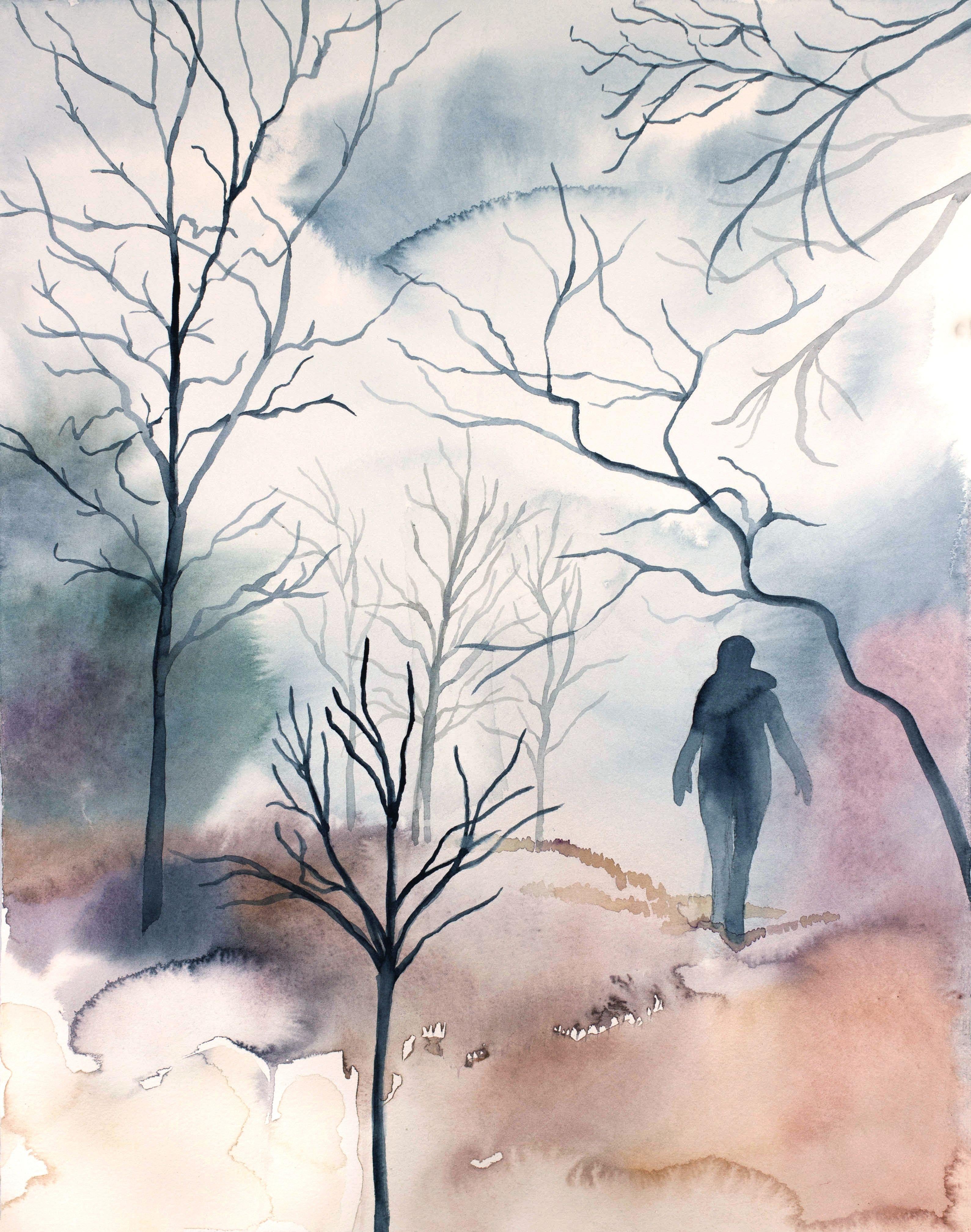 Elizabeth Becker - December No. 2, Painting, Watercolour on Paper For ...