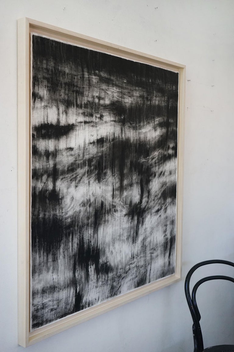Guy Oberson - Sea under the moonlight (contemporary black-stone drawing ...