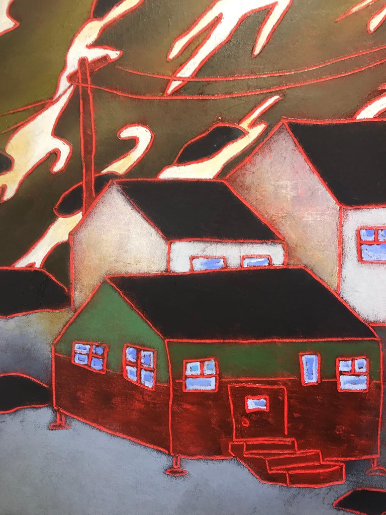 Raymond Martin - Au Pieds des Montagnes, landscape oil painting of the ...