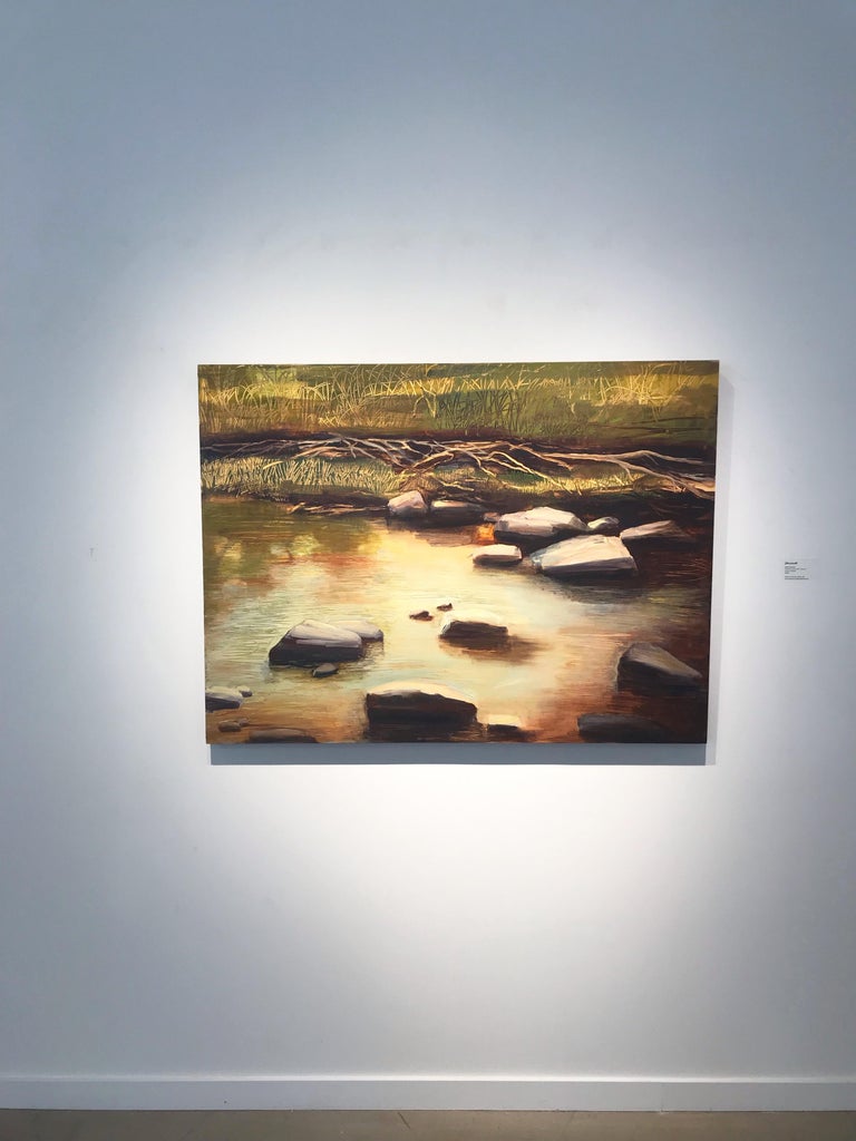 Janice Leonard - Paradise, June 6, acrylic landscape painting on board ...