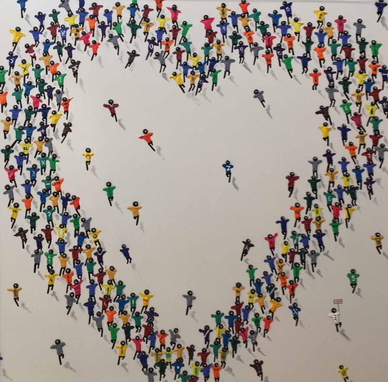 Max Todd - Contemporary Figurative 3D Painting 'All Together Now' by ...