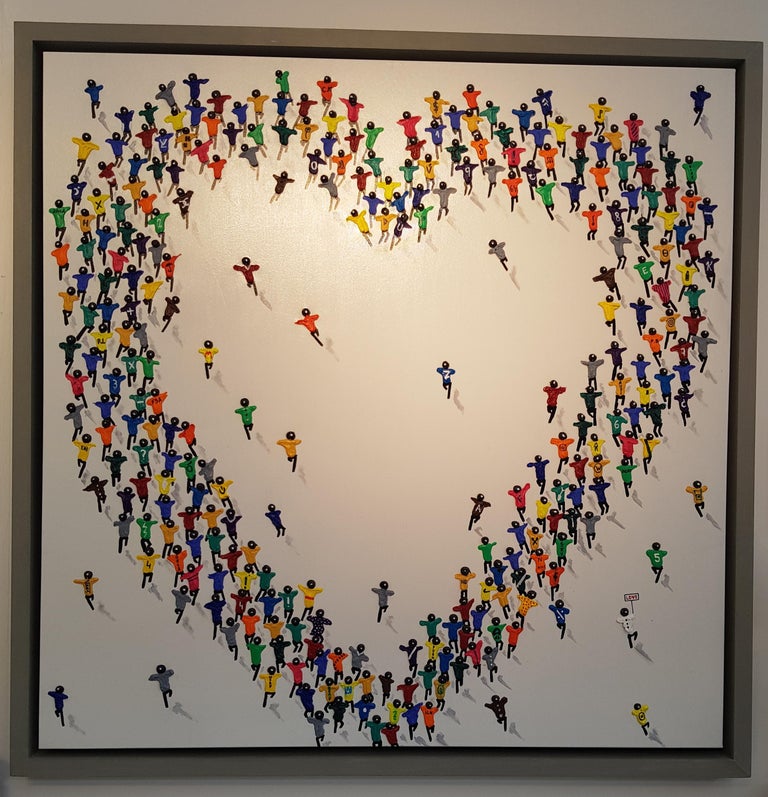 Max Todd - Contemporary Figurative 3D Painting 'All Together Now' by ...