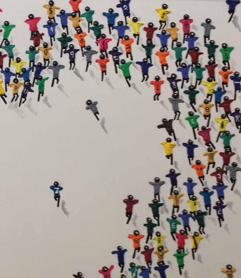 Max Todd - Contemporary Figurative 3D Painting 'All Together Now' by ...