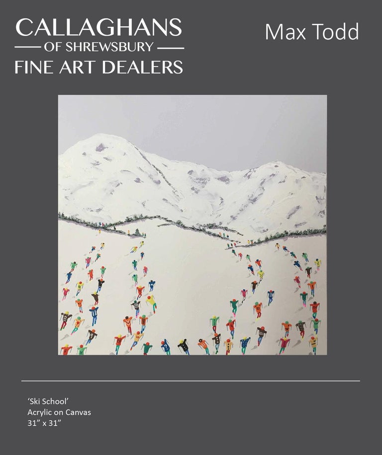 Max Todd - Contemporary Alpine Landscape 3D painting 'Ski School' by ...