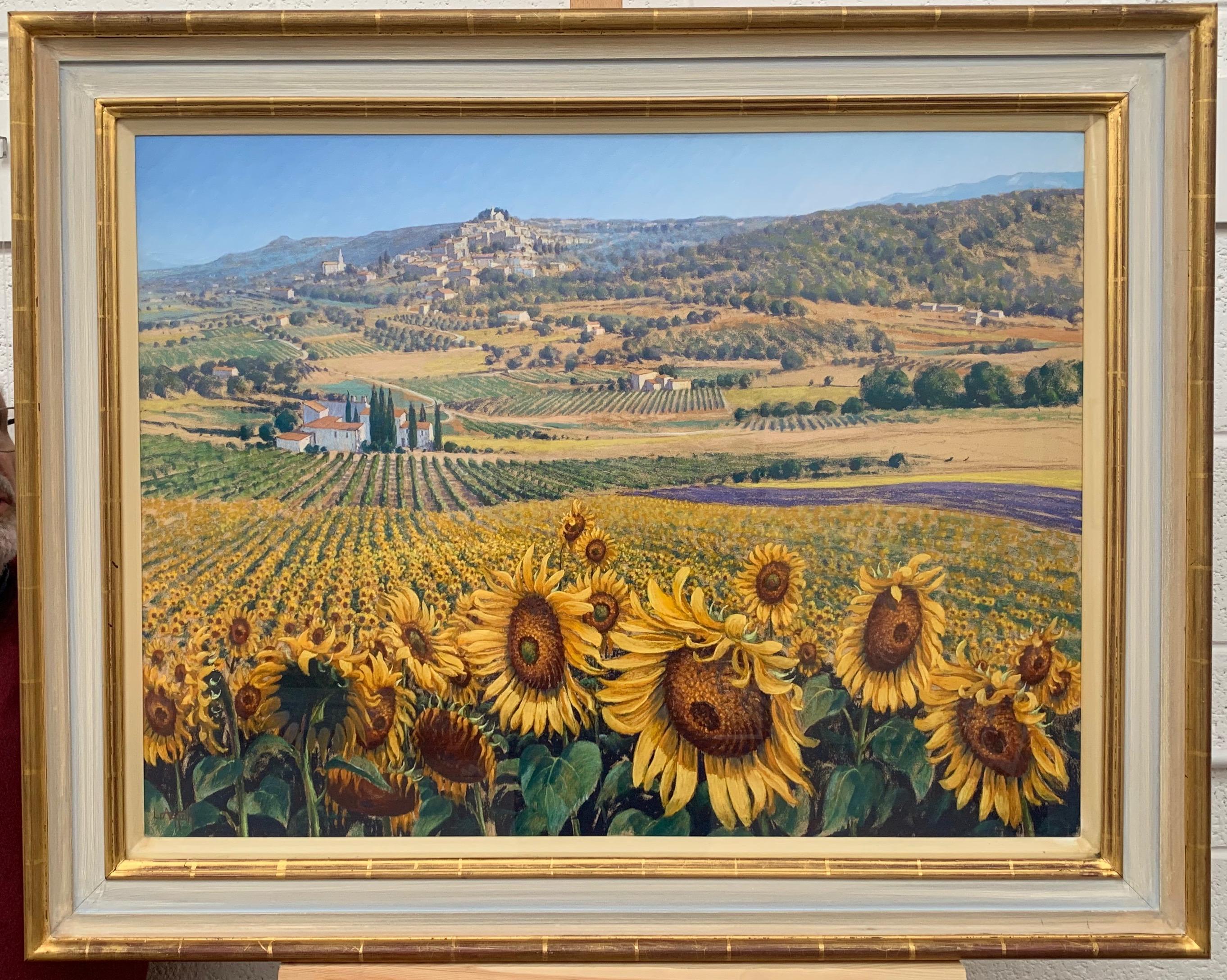Lionel Aggett - Sunflowers in Bonnieux Provence France Landscape by ...