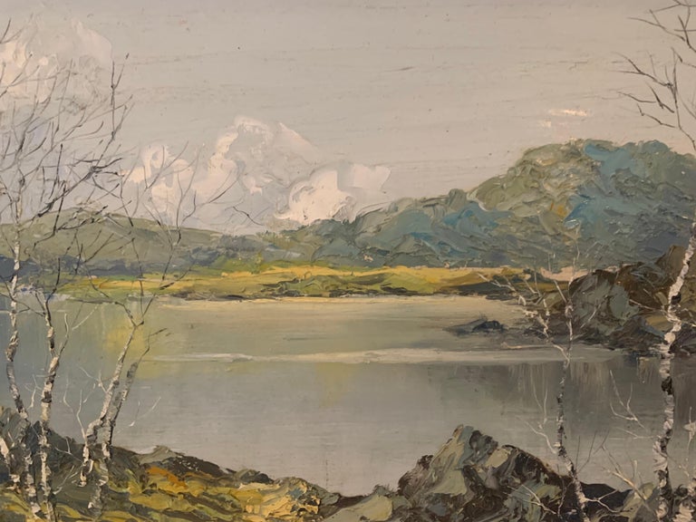 Charles Wyatt Warren - Oil Painting of Snowdon Mountains and Lakes in ...