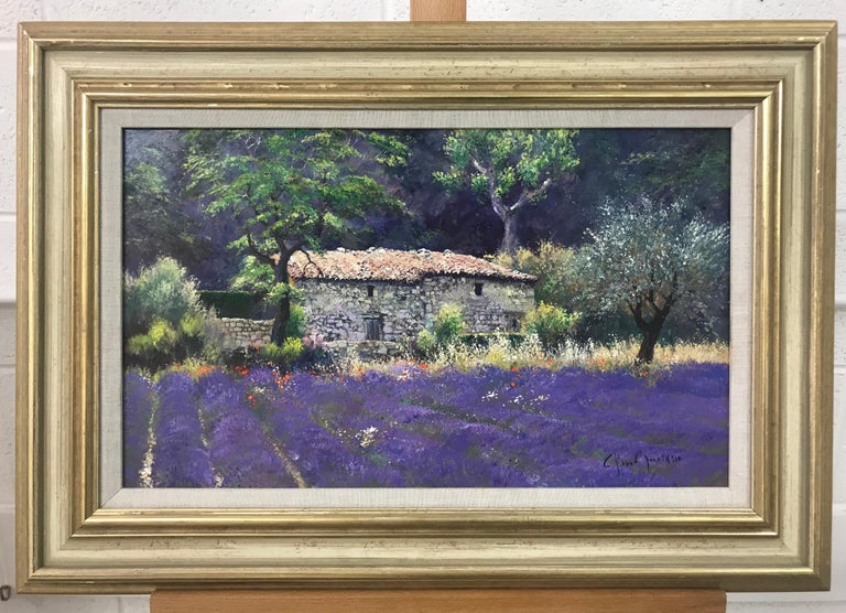 John Donaldson - Impressionist Lavender Field Landscape Painting with ...