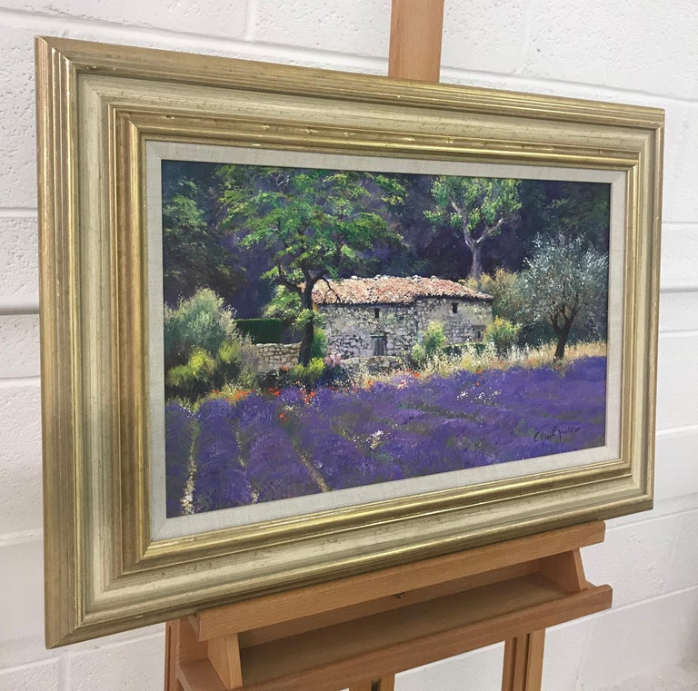 John Donaldson - Impressionist Lavender Field Landscape Painting with ...