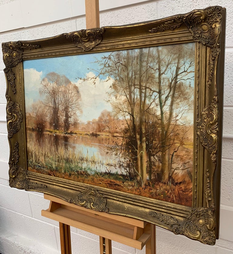 Walter Robin Jennings - Winter Gulls Original Landscape Oil Painting by ...