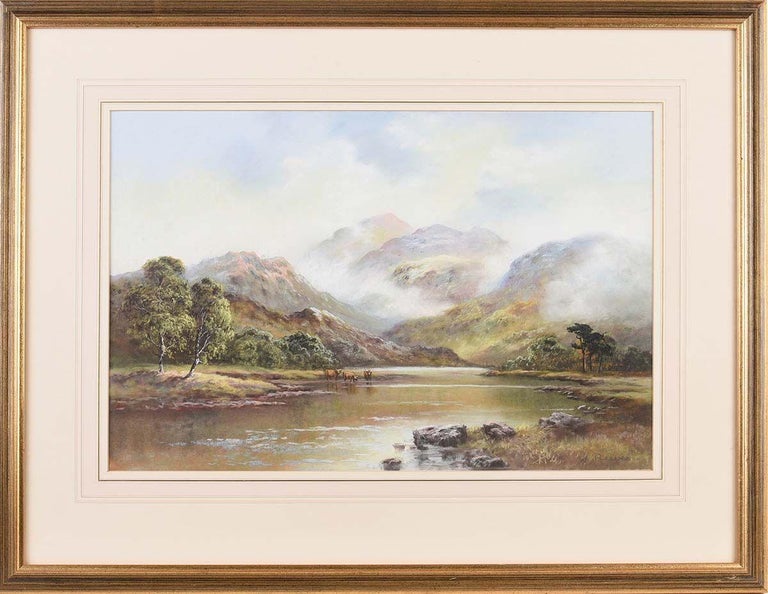 Wendy Reeves - Pastel Drawing of Cattle in English Countryside by 20th ...