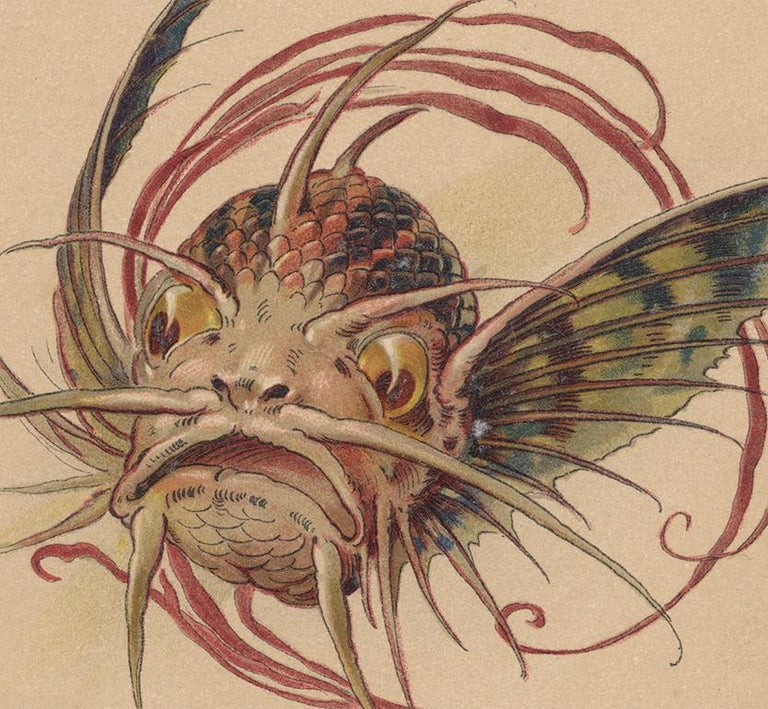 Anton Seder - Psychedelic Sea creatures, Crabs - German Art Nouveau ...