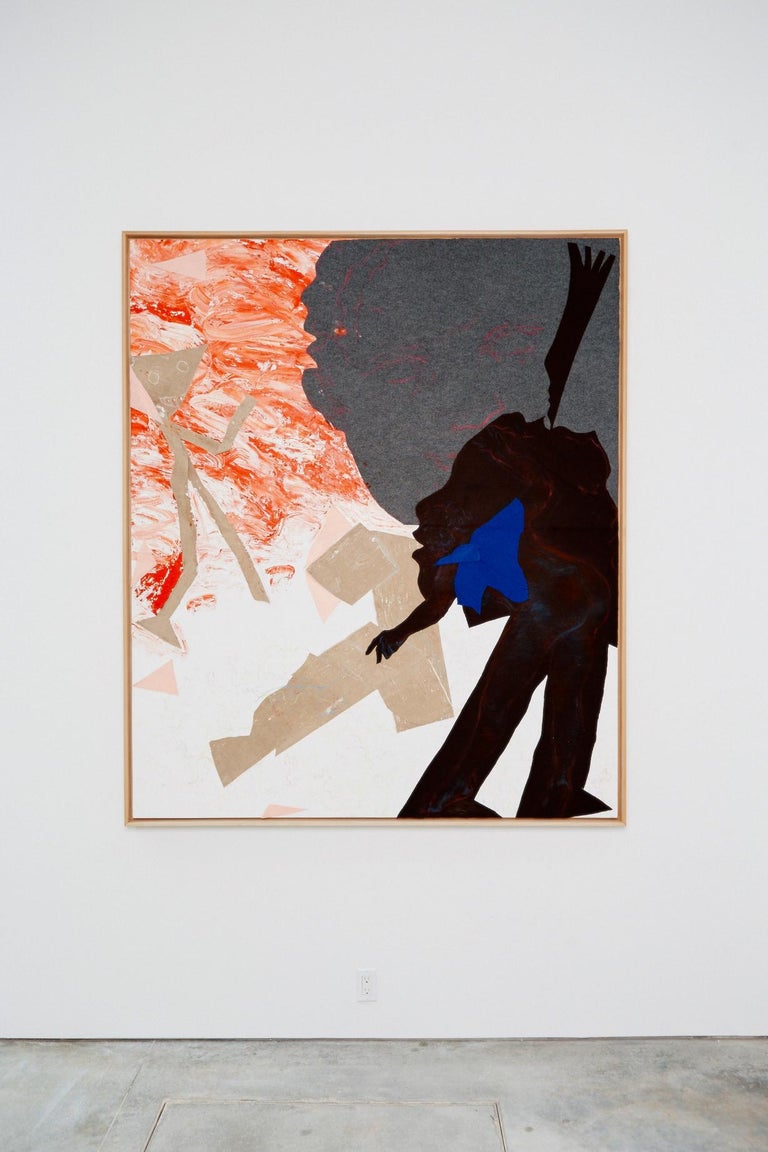 Oliver Lee Jackson - No. 5 (Abstract Figurative Mixed Media Painting ...