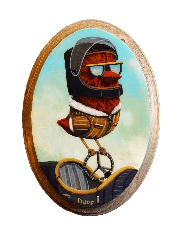 Nathan Durfee - "Autobahn Cardinal" original oil painting, pop ...